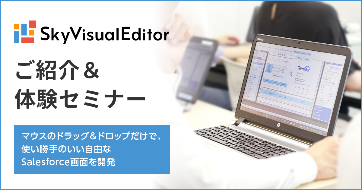 Salesforce画面開発プラットフォーム「SkyVisualEditor」ご紹介＆体験セミナー | SkyVisualEditor | イベント・セミナー | 株式会社テラスカイ